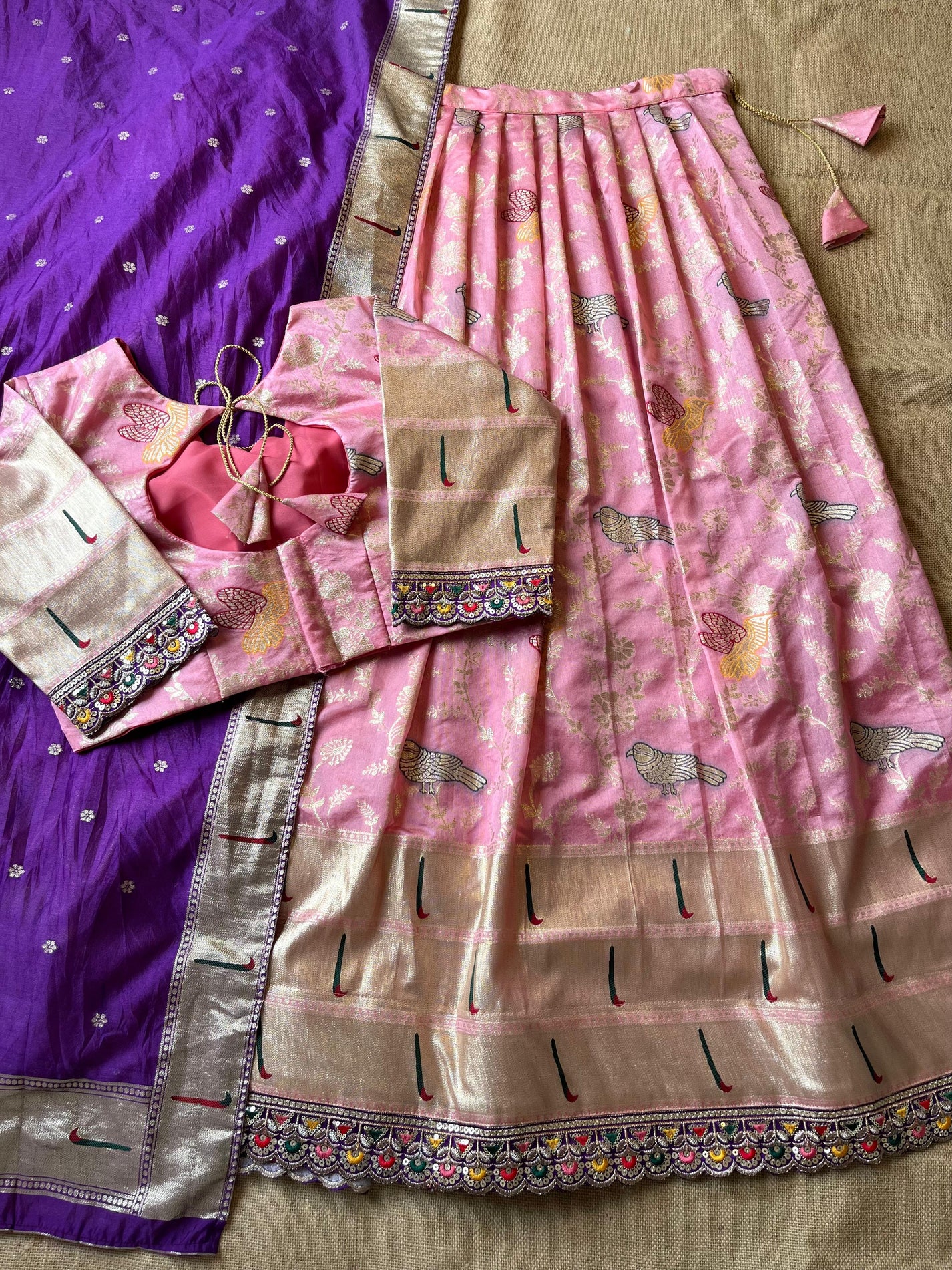 Muniya New Colours Paithani Lehenga – KVS FASHION BOUTIQUE