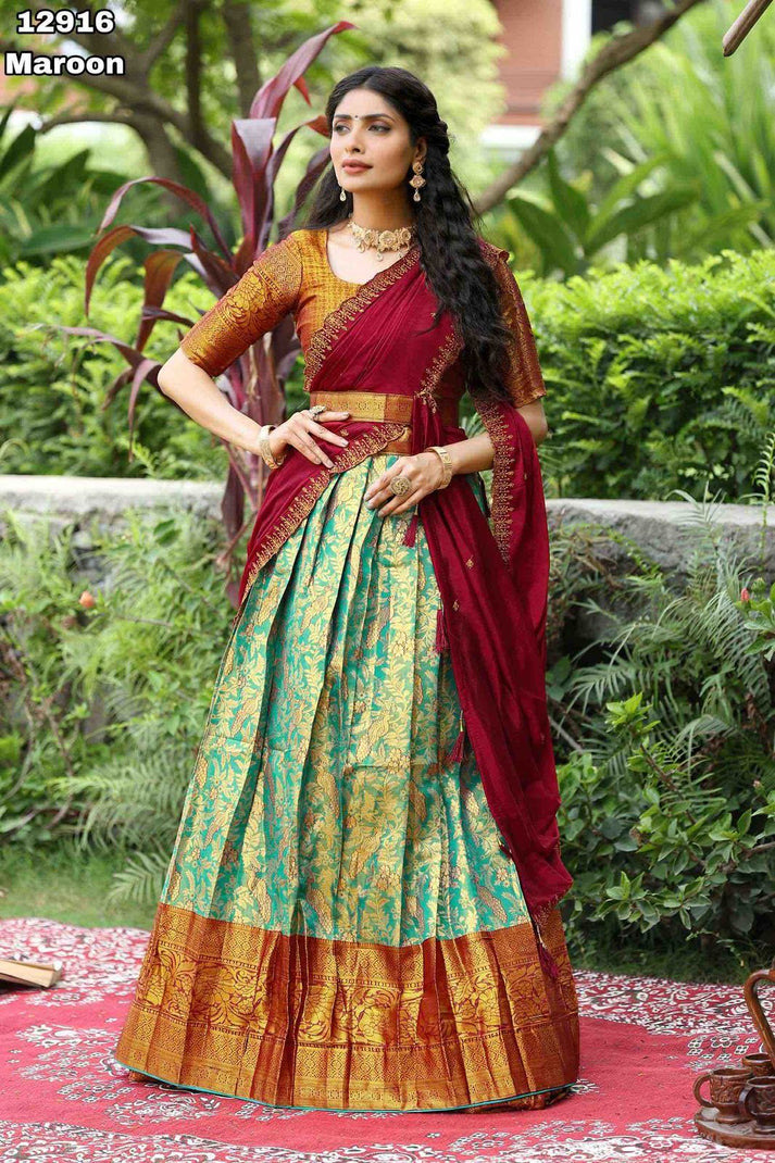 Wedding Season special Half Sarees Collection Part-1 lehenga – KVS ...